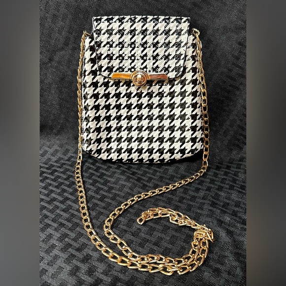 Unbranded | Bags | Houndstooth Design Unbranded Crossbody Purse With ...